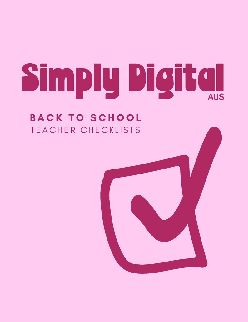 Back to School - Teacher Checklist - Etsy