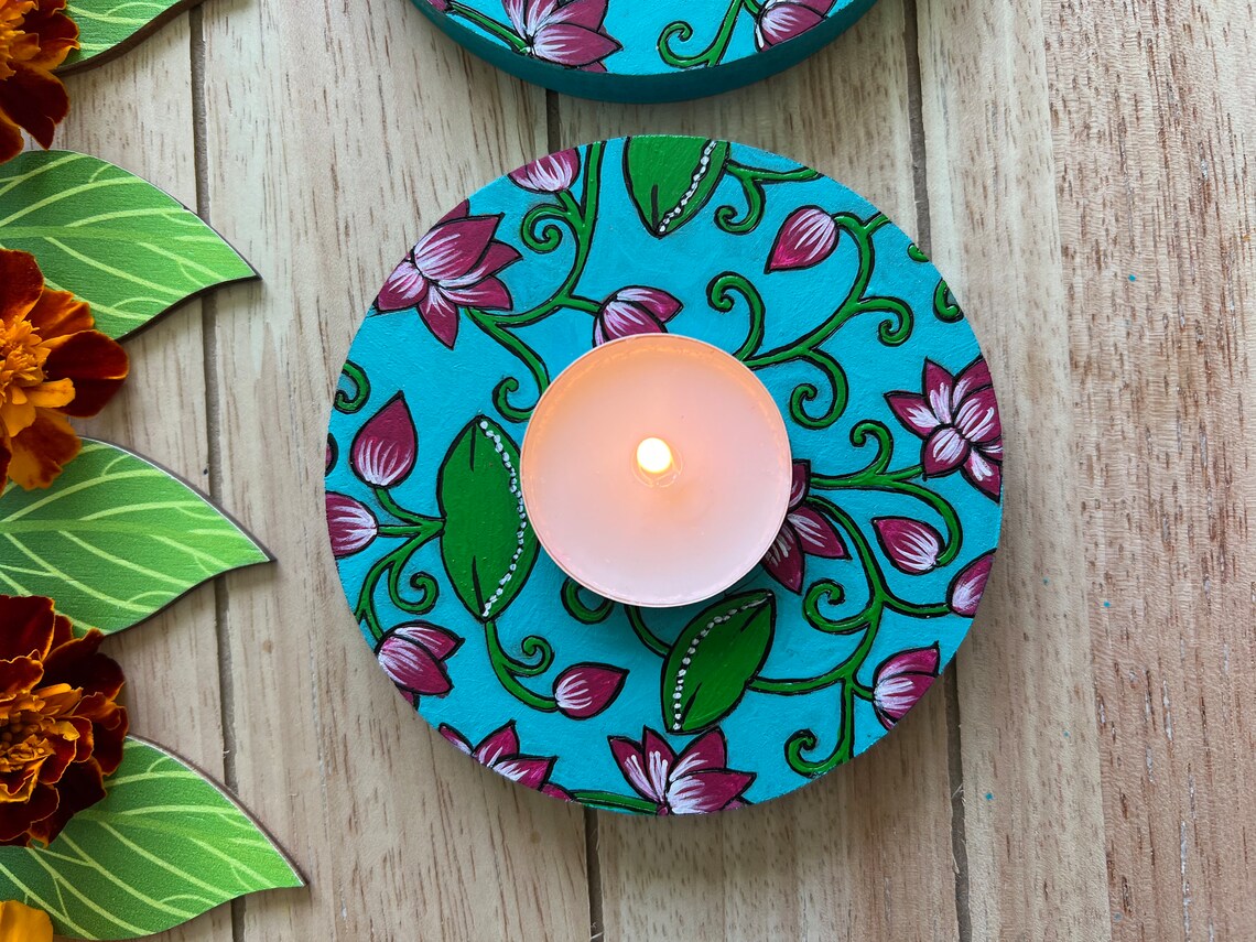 Diwali Tea Light Candle Holders Set/ Diwali Decor / Tea Light Candle ...