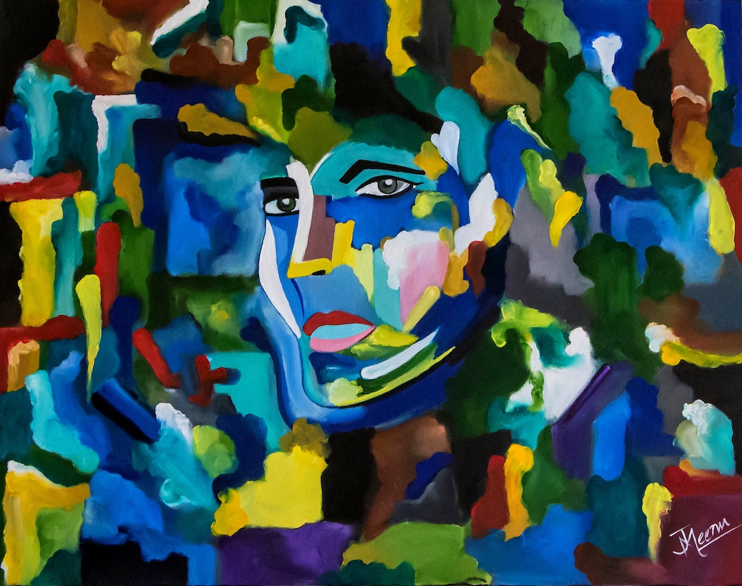 Abstract Face Paintings on Canvas | Face Oil Painting | Abstract Face ...