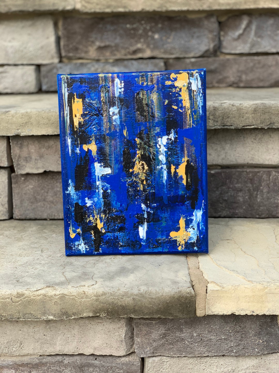 Blue Abstract Painting Blue Texture Painting Modern Art - Etsy