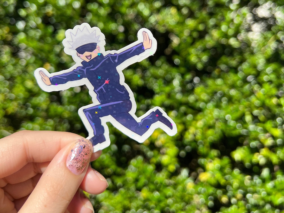 Satoru Gojo Holographic Sticker - Etsy
