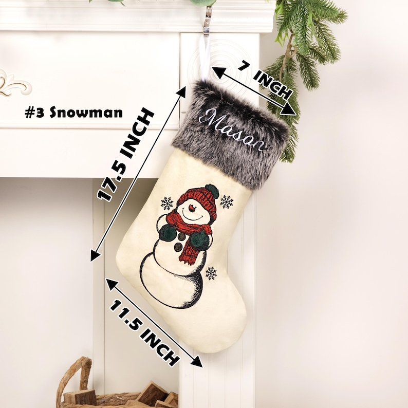 Personalized Christmas Stockings Vintage Embroidered Christmas Stocking ...