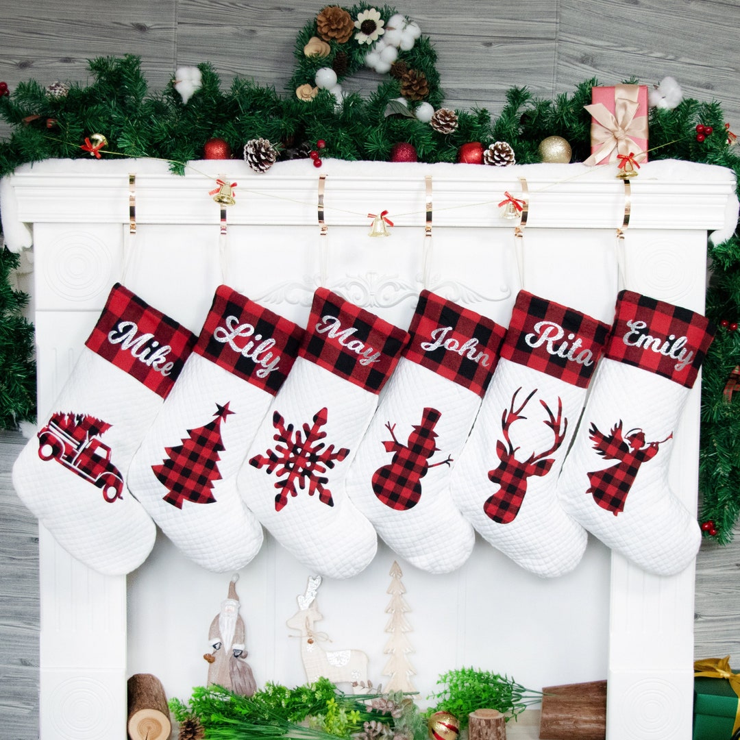 Christmas Stockings Personalized: Family Stockings Classic Buffalo ...
