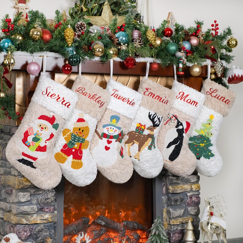 Christmas Stockings Personalized Plush Christmas Stocking With Towel ...