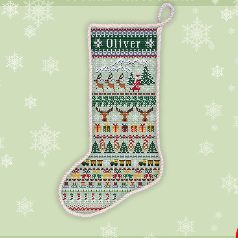 Cross Stitch Patterns Christmas Stockings - Etsy