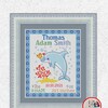 Custom Baby Birth Sampler Cross Stitch Pattern Bubbles Whales Orca ...