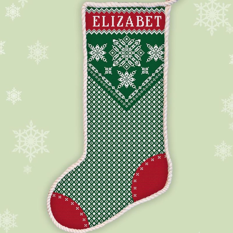 Nordic Snowflake Sock - Etsy