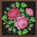 Roses Counted Cross Stitch Pattern Monochrome Embroidery Sampler Flower ...
