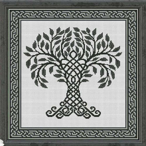 Irish Celtic Tree of Life Cross Stitch Pattern Celtic Knot - Etsy
