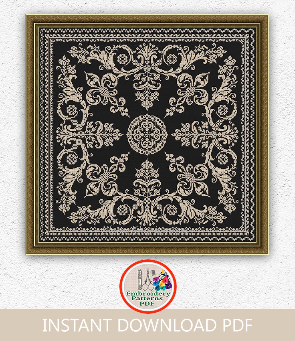 Monochrome Sampler Counted Cross Stitch Pattern Pillow Cross - Etsy