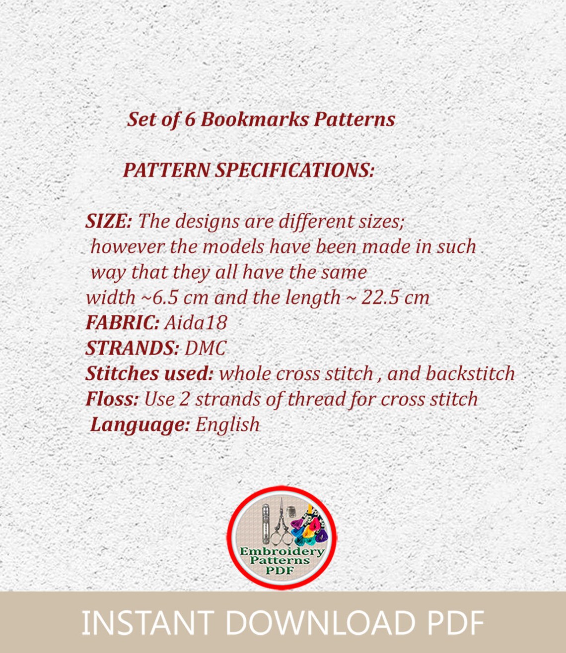 Celtic Knot Bookmarks Cross Stitch Pattern Set of 6 Colorful Bookmark ...