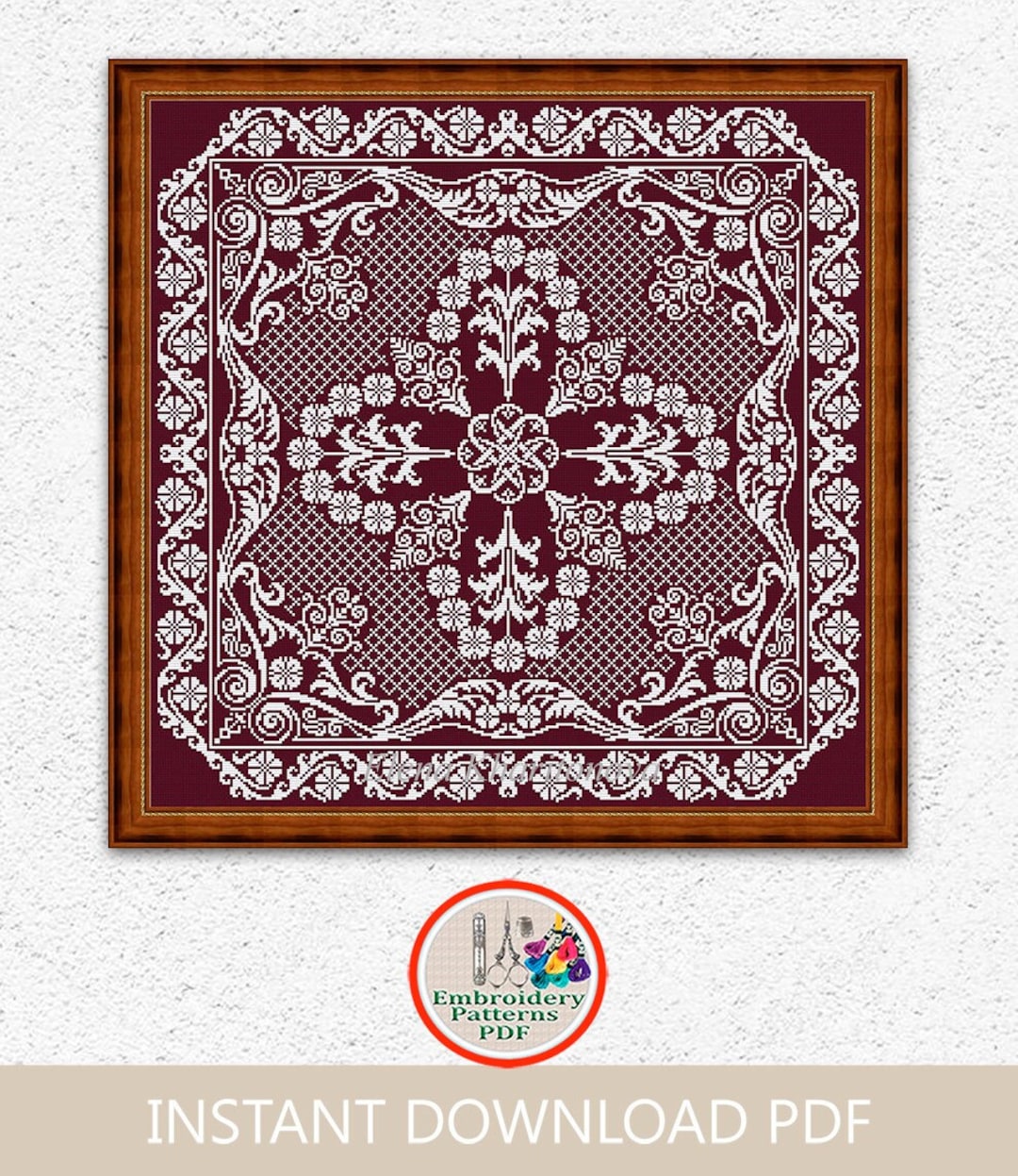 Monochrome Sampler Counted Cross Stitch Pattern Lace Cross Stitch ...