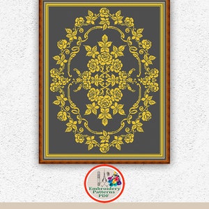 Roses Monochrome Sampler Counted Cross Stitch Pattern Rose Cross Stitch ...