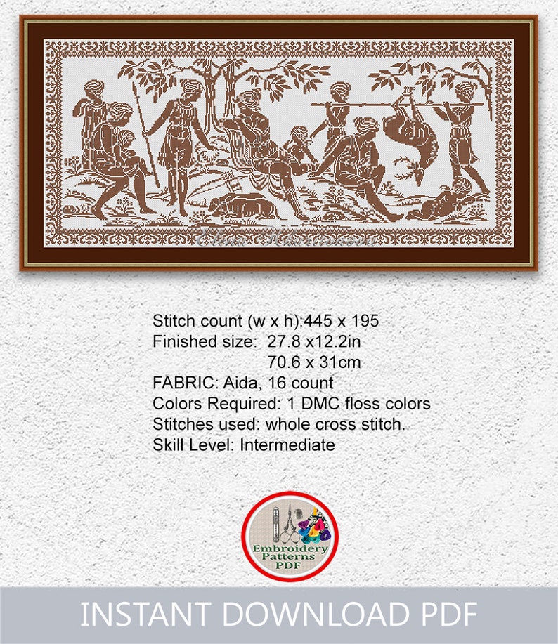 Hunting Goddesses Counted Cross Stitch Pattern Monochrome - Etsy