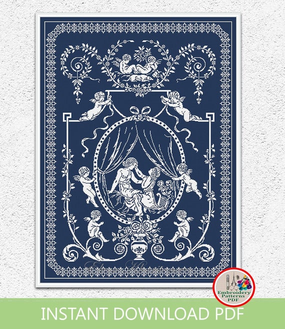 Goddesses and Angels Counted Cross Stitch Pattern Monochrome - Etsy