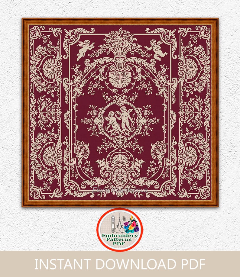 Two Angels Counted Cross Stitch Pattern Monochrome Sampler - Etsy