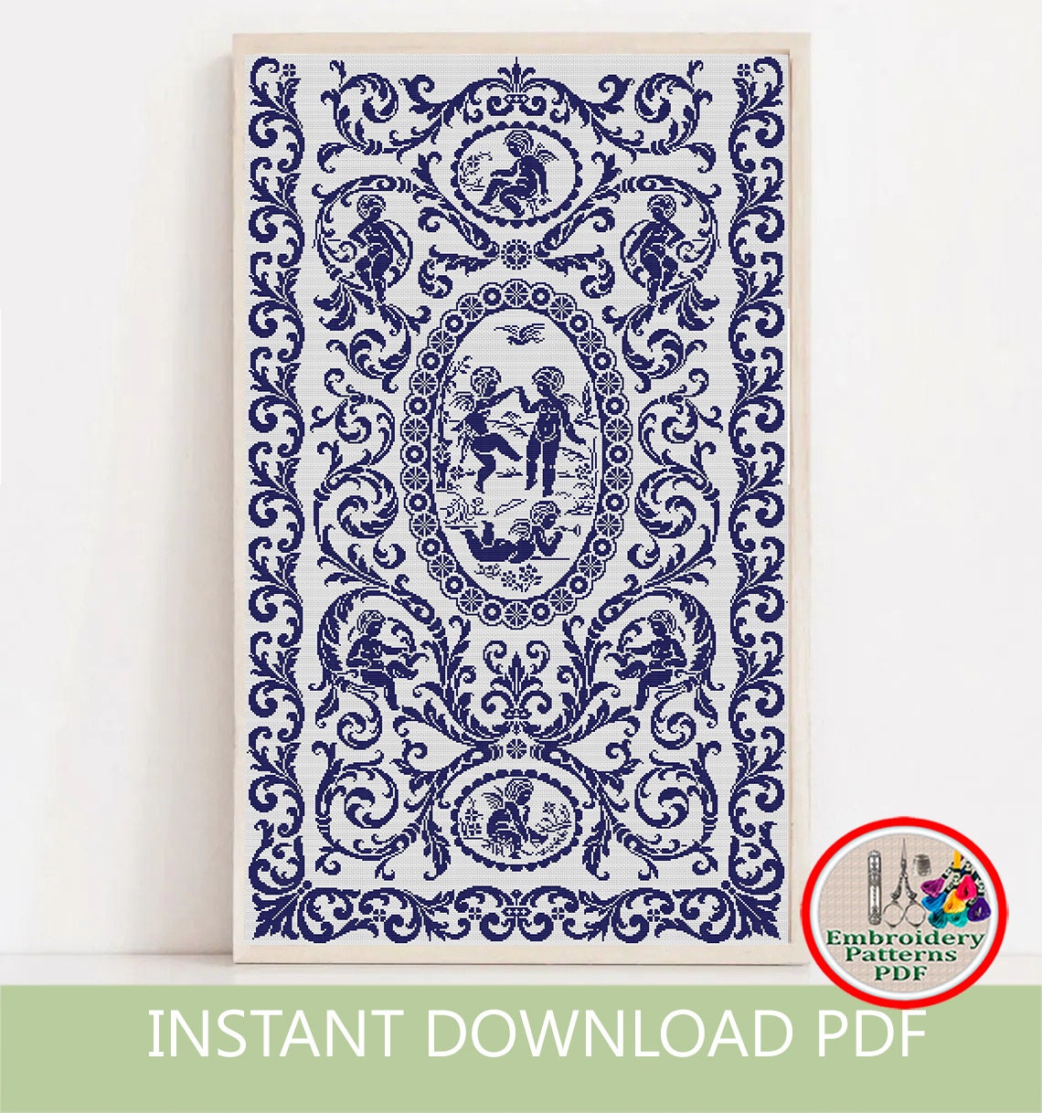 Angels Counted Cross Stitch Pattern Monochrome Sampler - Etsy