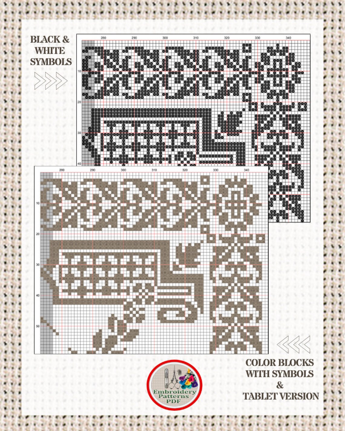 Monochrome Sampler Counted Cross Stitch Pattern Medieval Scene - Etsy