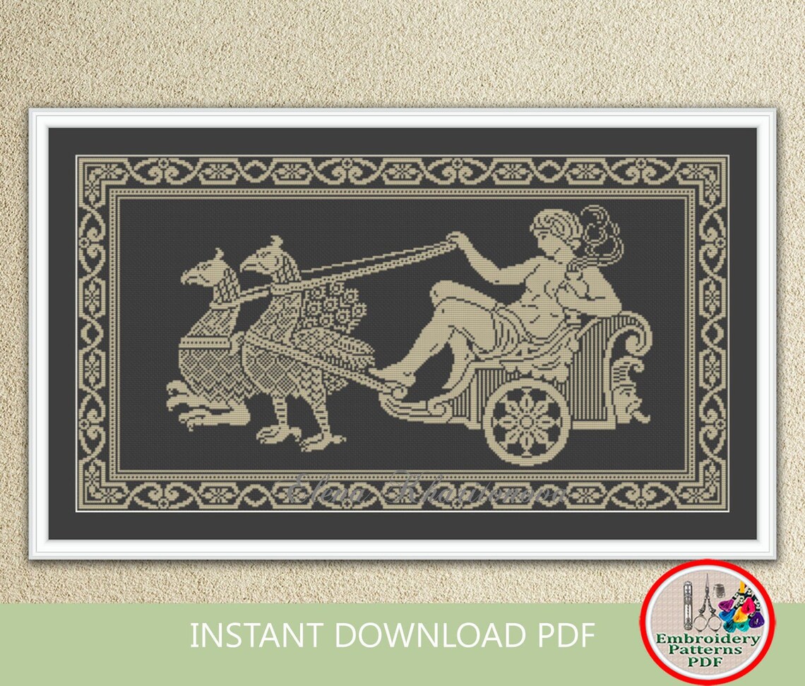 Antique Monochrome Sampler Counted Cross Stitch Pattern Juno - Etsy