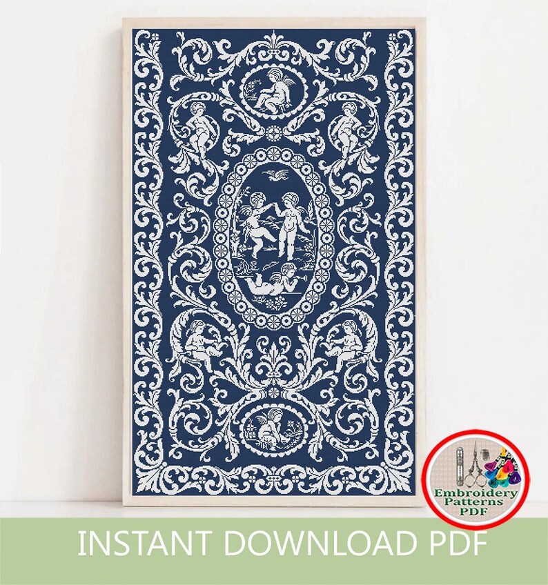 Angels Counted Cross Stitch Pattern Monochrome Sampler - Etsy