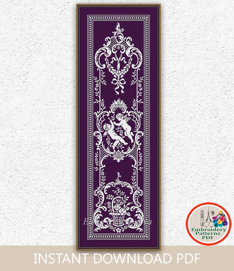 Two Baby Angels Counted Cross Stitch Pattern Monochrome - Etsy