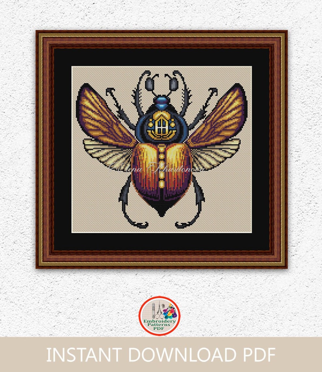 Ancient Egyptian Scarab Cross Stitch Pattern Insect Cross Stitch Sacred ...