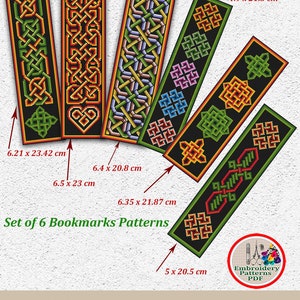 Celtic Knot Bookmarks Cross Stitch Pattern Colorful Bookmark Sampler ...