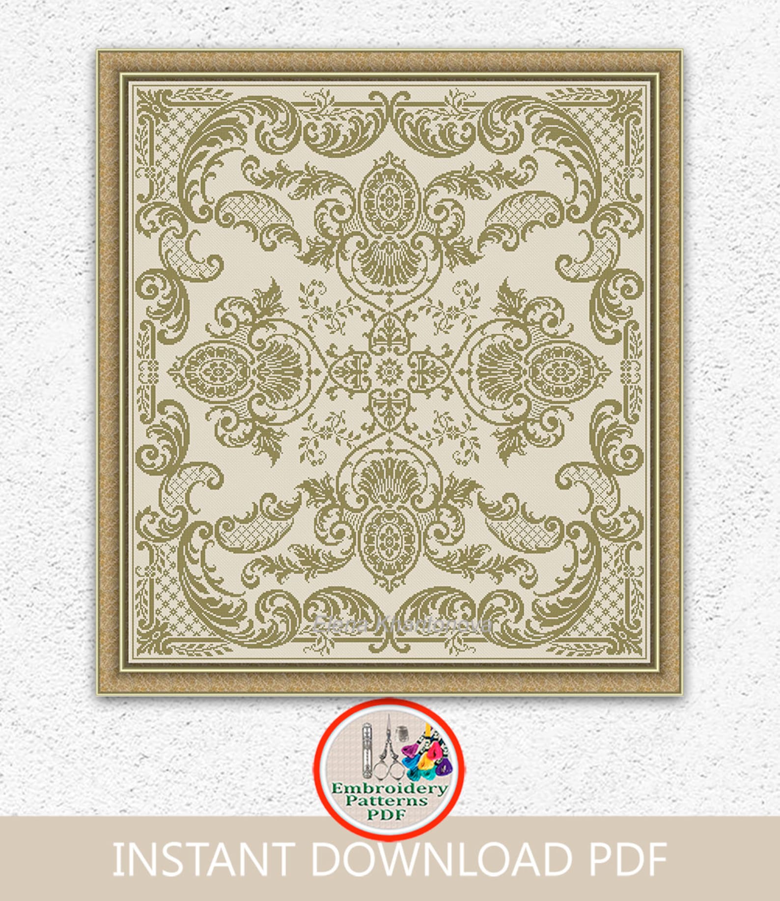 Monochrome Sampler Counted Cross Stitch Pattern Lace Cross - Etsy