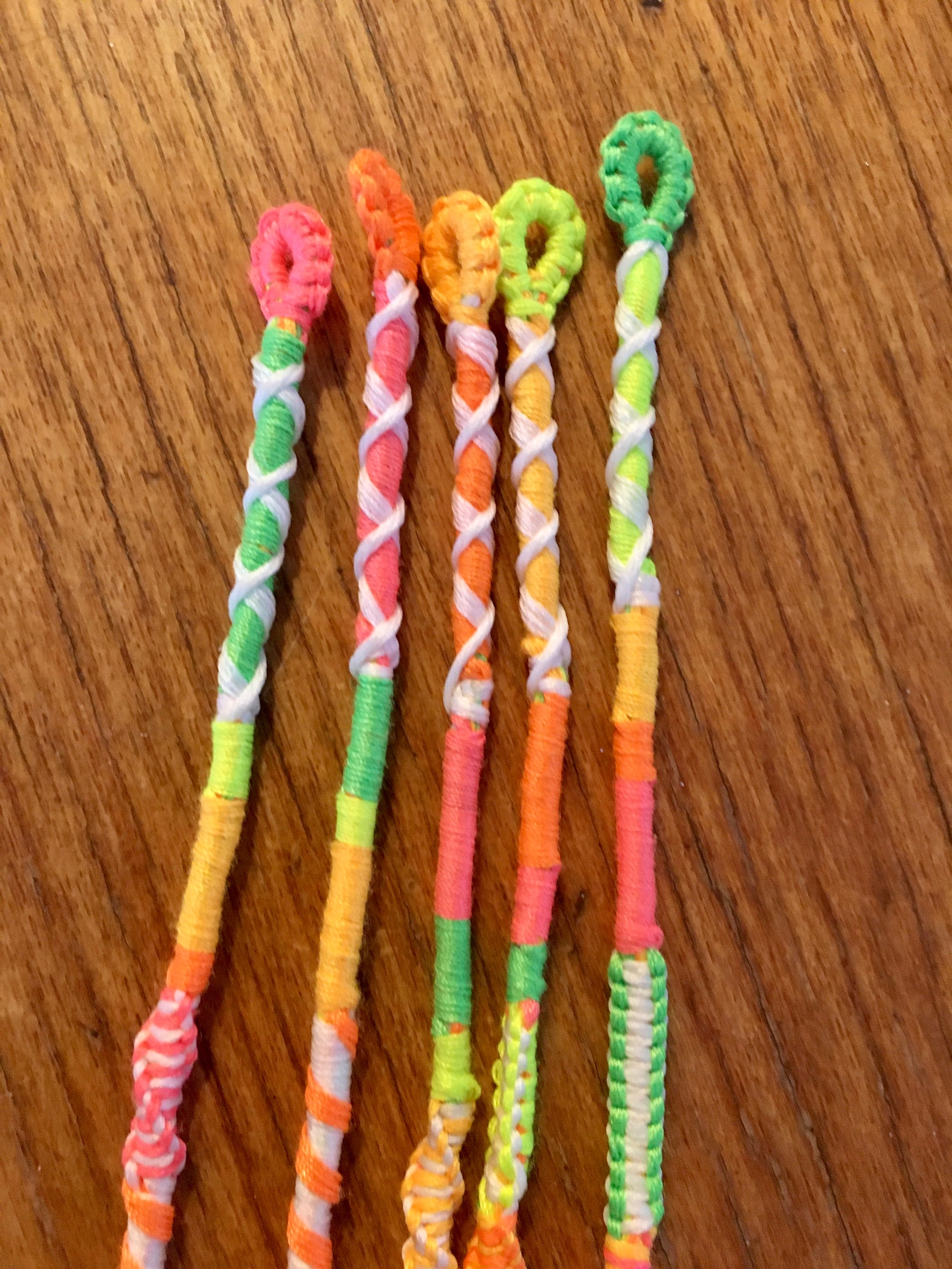 Glow in the Dark Neon 5pk Clip-in/braid-in Hair Wrap Extensions Pink ...