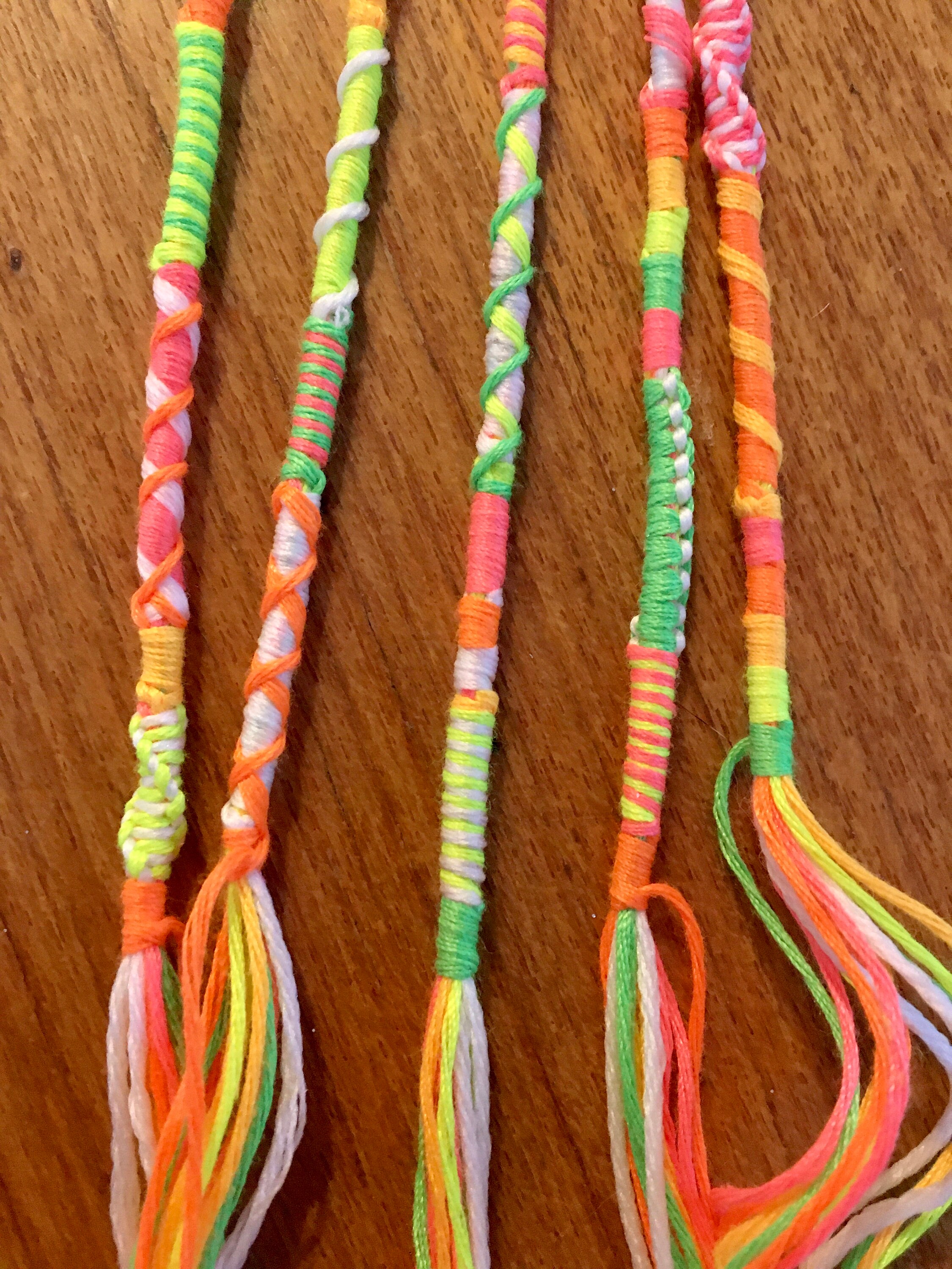 Glow in the Dark Neon 5pk Clip-in/braid-in Hair Wrap Extensions Pink ...
