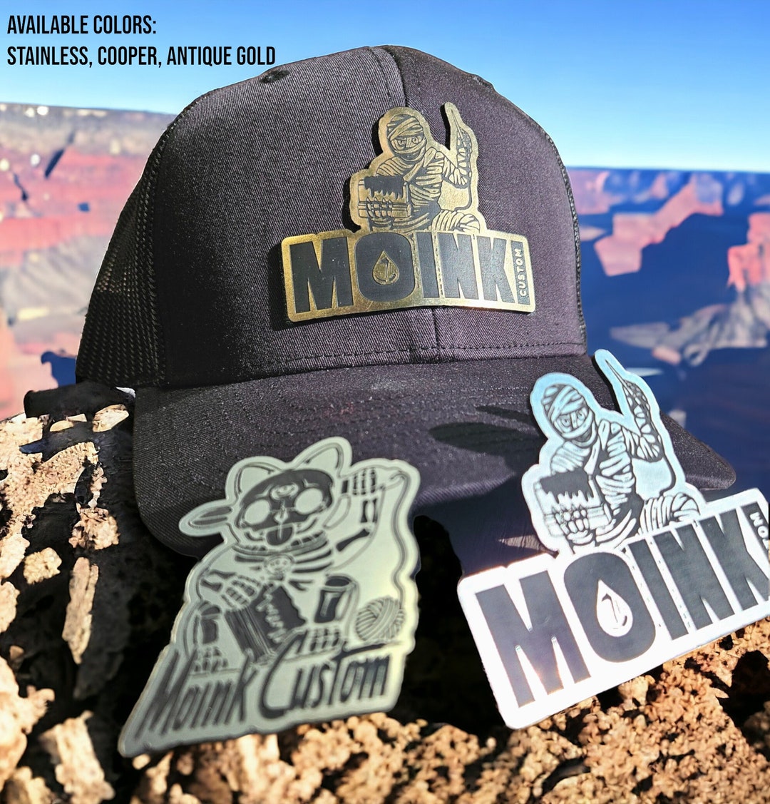 Custom Stainless Cooper & Antique Gold Patch Trucker Hat - Etsy