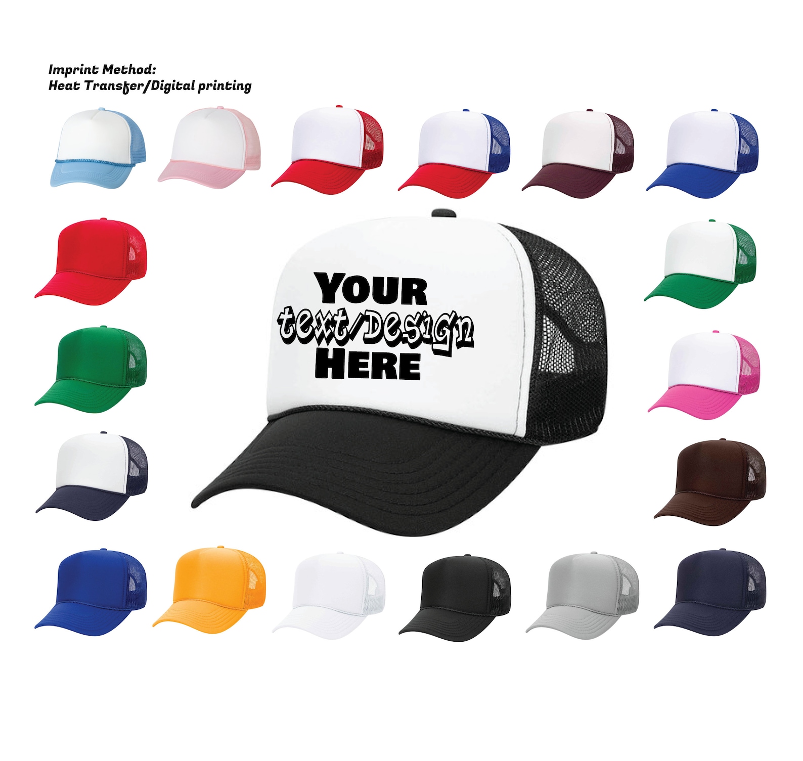 Custom Foam Trucker Hat Personalized Foam Hat Unisex Foam - Etsy