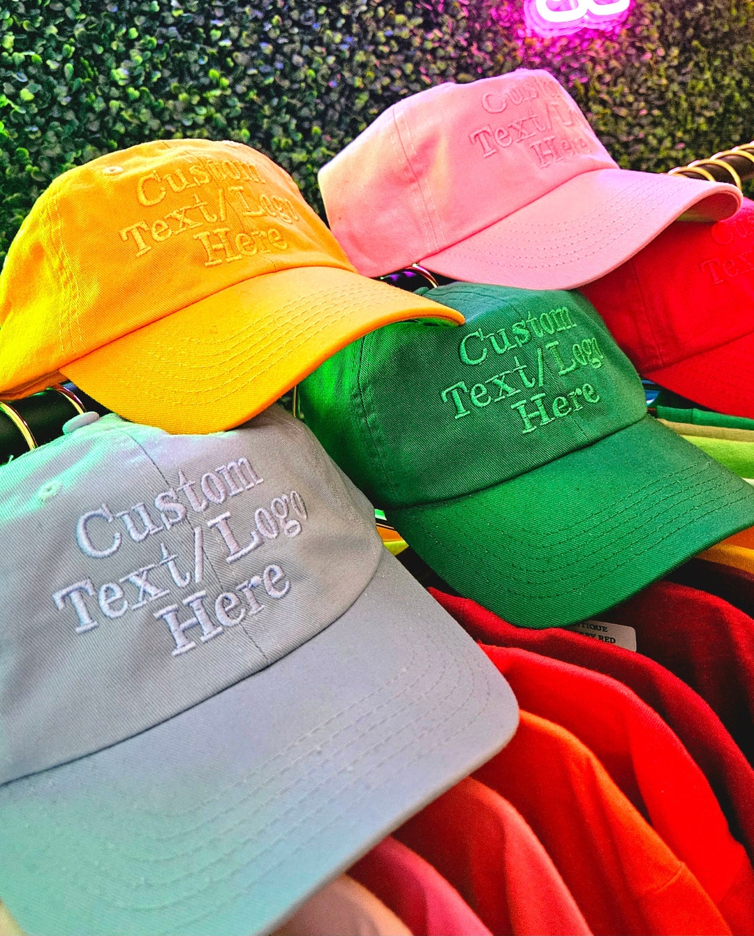 Personalized Custom Logo Embroidered Hat, Custom Text, Personalize Your ...