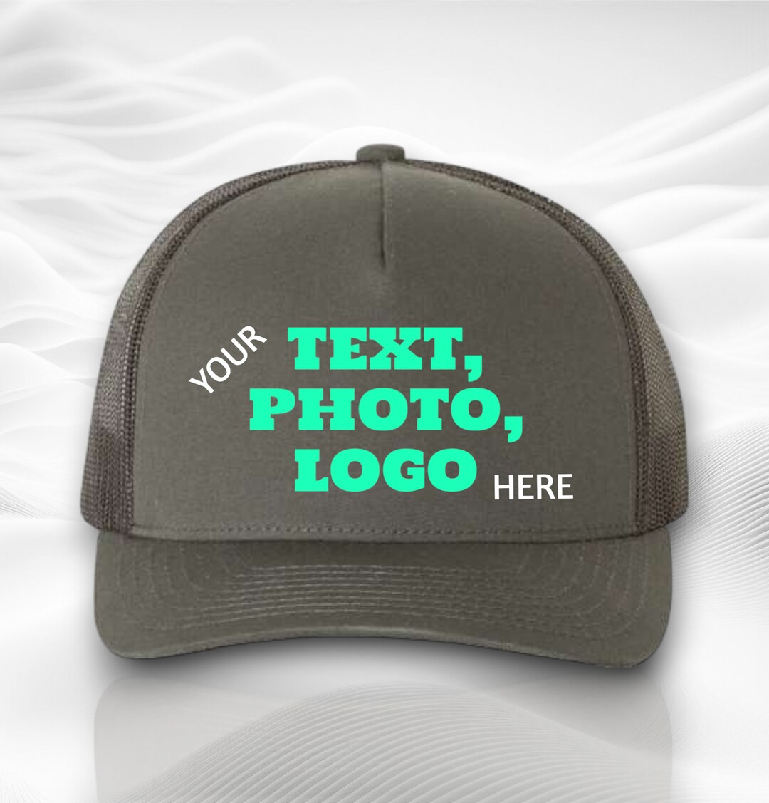 Full Color Logo Trucker Hat , Personalized Custom Heat Transfer Trucker ...