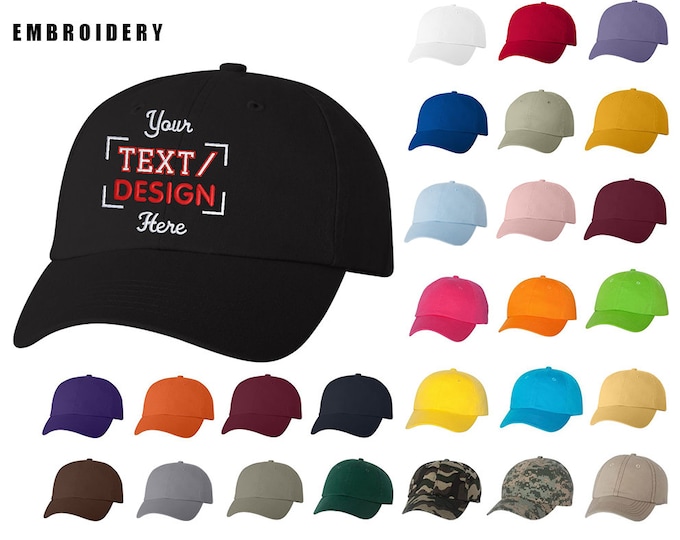 Personalized Custom Logo Embroidered Hat Custom Text - Etsy
