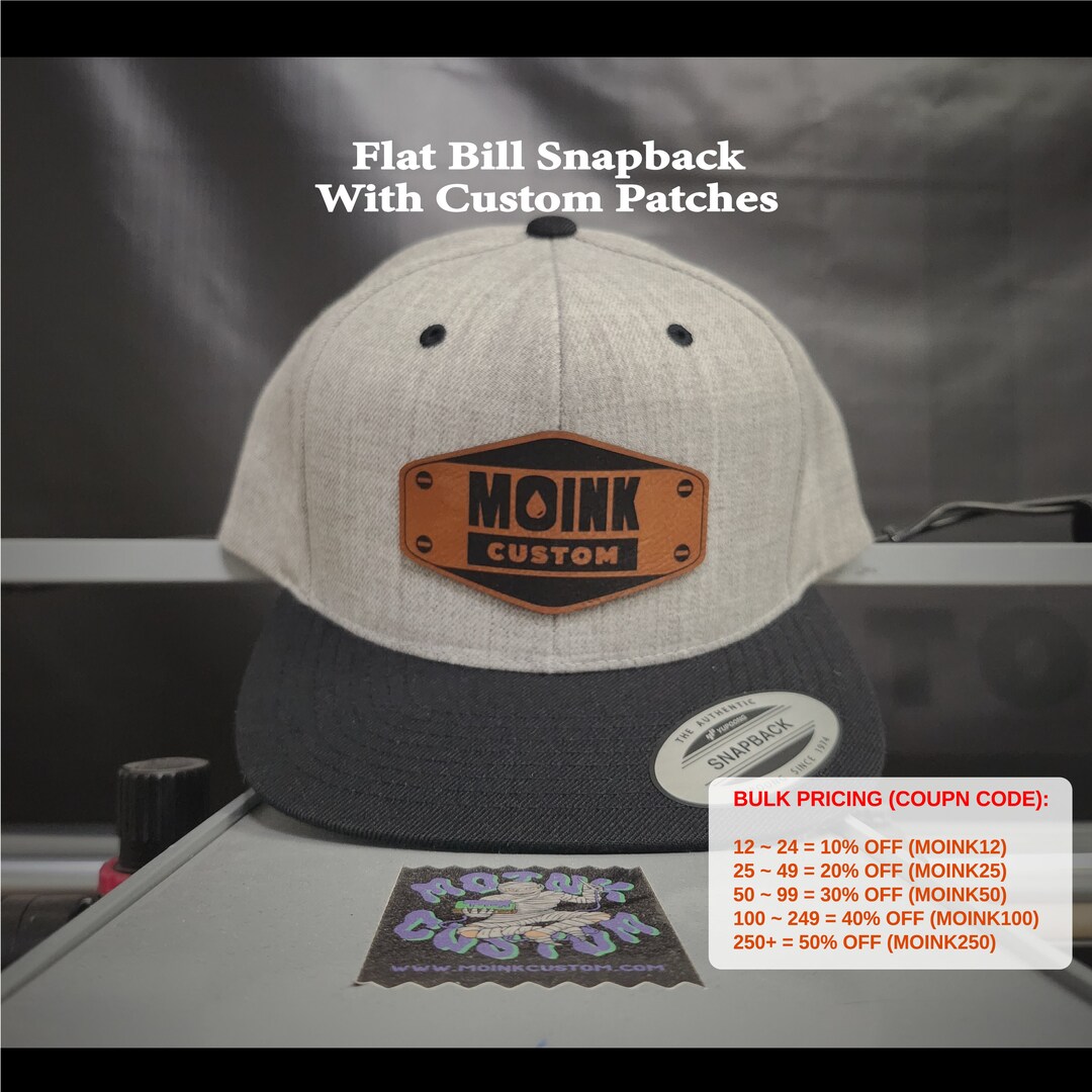 Custom Leather Patch Snapback Hats Laser Engraved Patches - Etsy Australia
