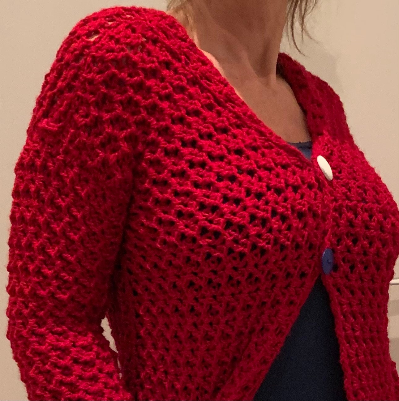 Button Down Cardigan Crochet Pattern, ‘awesome American’ Sweater, Easy ...