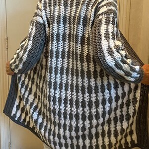 Sound Waves Cardigan, Crochet Pattern English USA & Dutch, Crochet ...