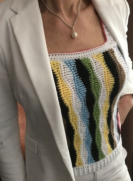 Wave After Wave Top and Dress Pattern, Crochet Top Pattern, Waves ...