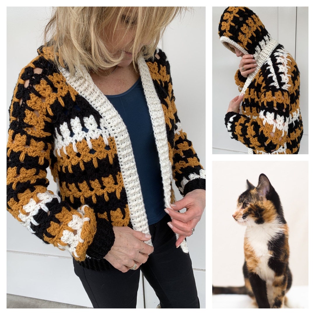 Calico Cat Cardi PATTERN - Etsy