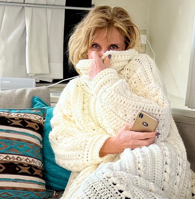 Cozy Couch Sweater, Crochet Pattern English US Terms & Dutch, Crochet ...