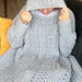 Snuggly Sofa Sweater, Crochet Pattern, English USA & Dutch, Hooded ...