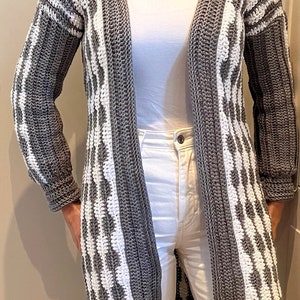 Sound Waves Cardigan, Crochet Pattern English USA & Dutch, Crochet ...