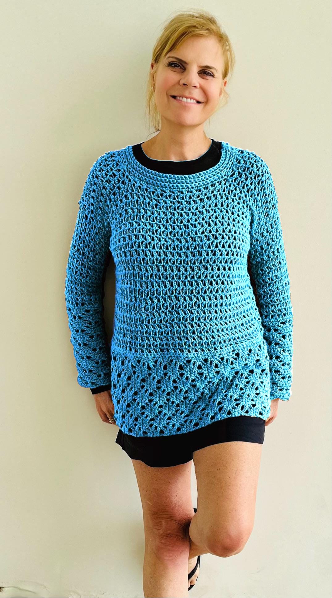 Below the Stars Tunic, Crochet Pattern English US, Tunic Sweater ...