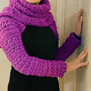 Two Elegant Shawls With Sleeves - Crochet Pattern-english USA and Dutch ...