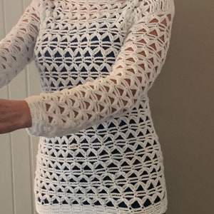 Caught in Triangles Sweater, Women's Crochet Pattern, English USA ...