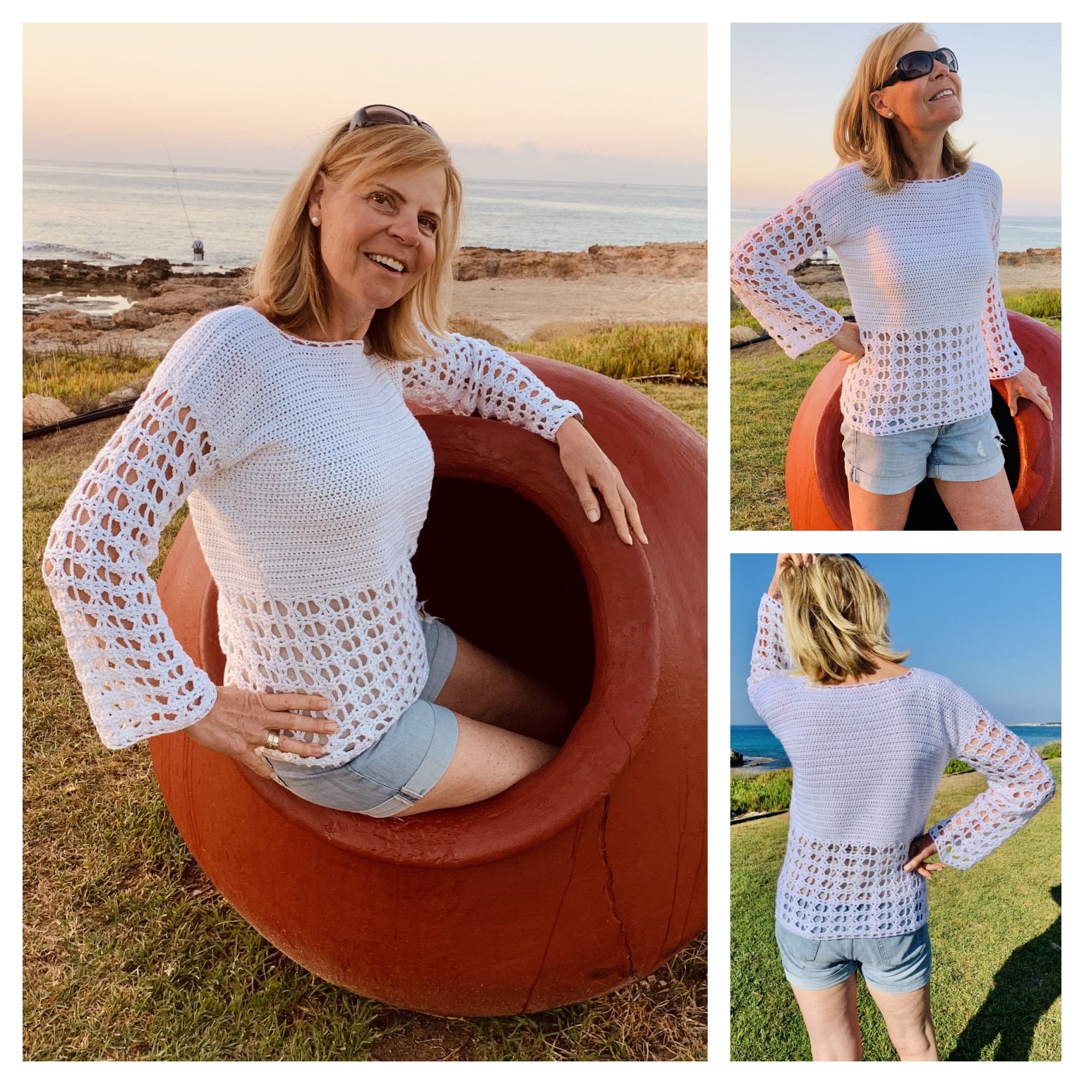 Crochet Pattern Simple Cyprus Summer Crochet Sweater Pattern - Etsy