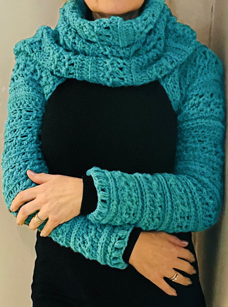Two Elegant Shawls With Sleeves - Crochet Pattern-english USA and Dutch ...