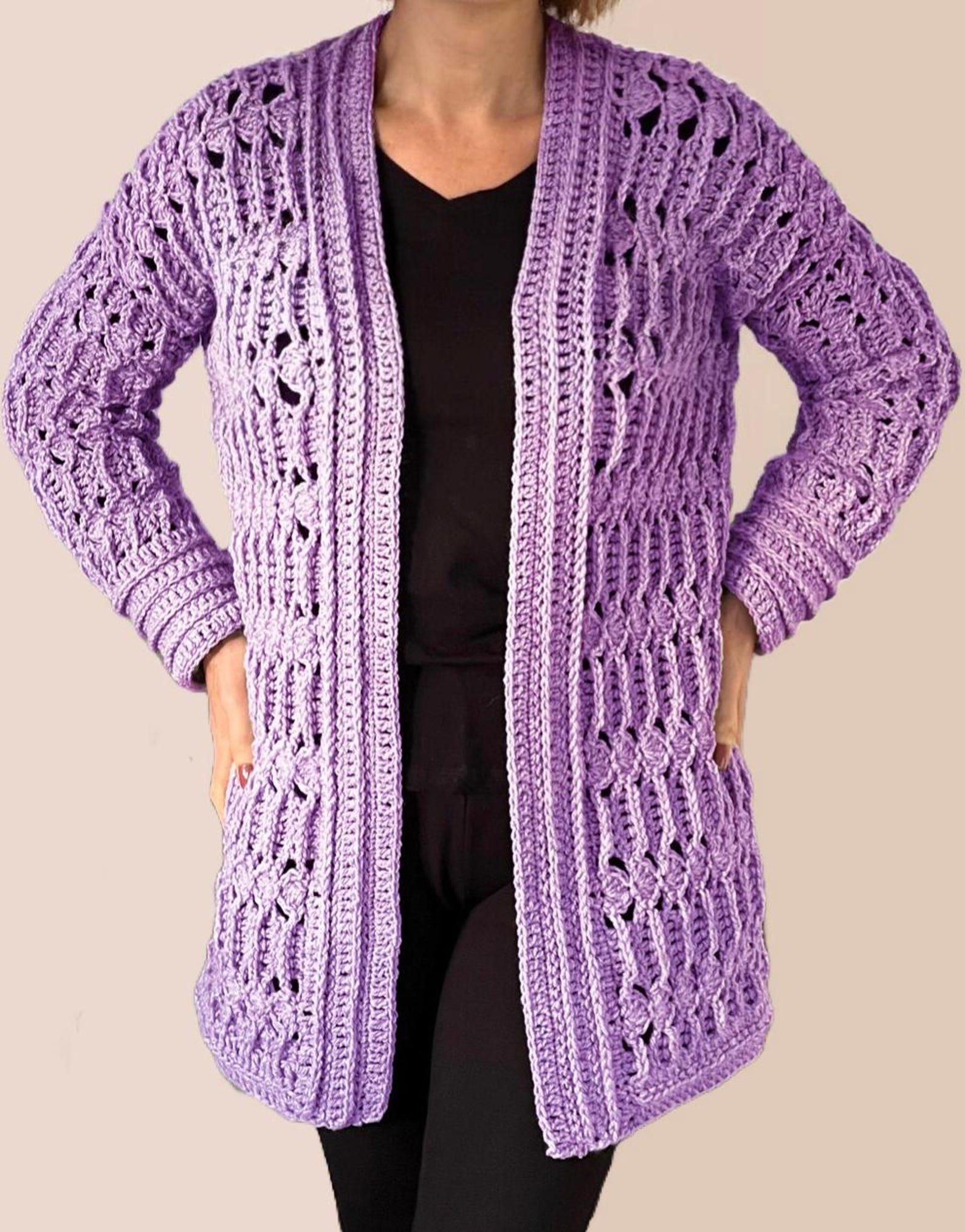 Arlo Rose Cardi - Crochet PATTERN - English USA - Etsy