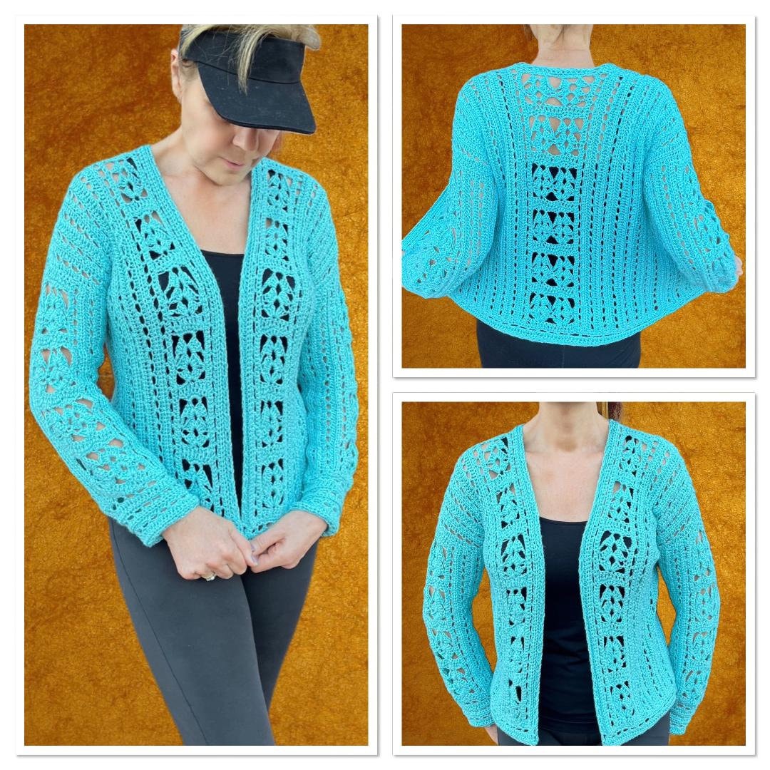 Pretty Cardi, Crochet Cardigan Pattern, English USA & Dutch, Women's ...